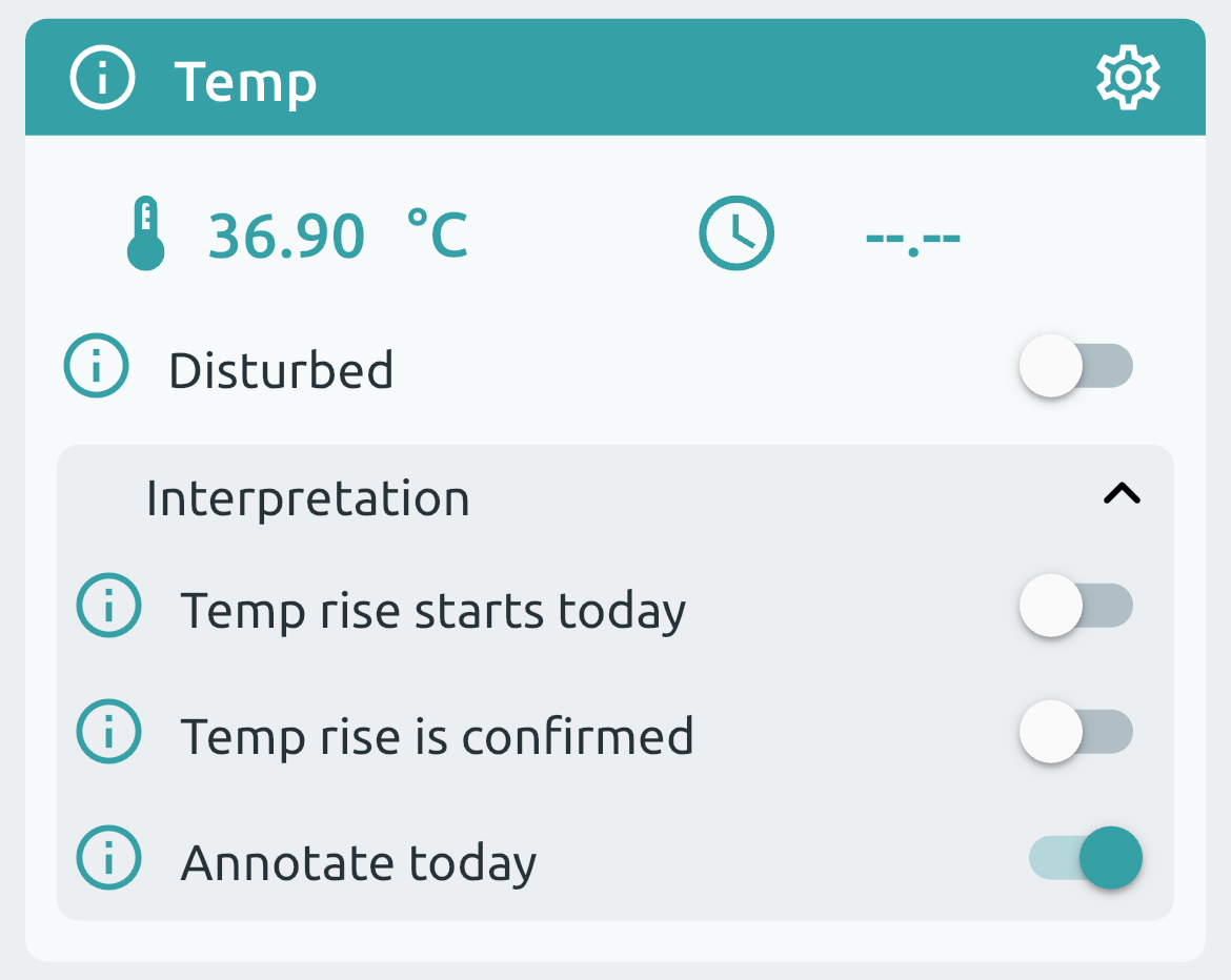 Annotating a temperature reading (triangle / circle) – Read Your Body